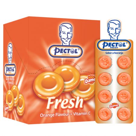 Damel Set Of Pectol Head Candies 8pcs Orange + ViT.C - 24Packs - Makhsoom