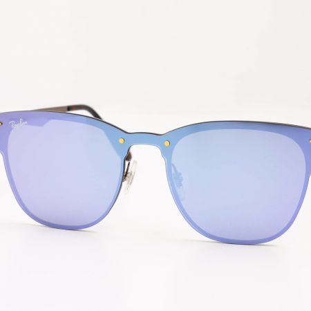 Rayban RB3576 Blaze Clubmaster Light Purple Mirror Square Sunglasses ...