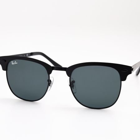 Rayban RB3716 Clubmaster Metal Black Square Sunglasses Unisex - Makhsoom