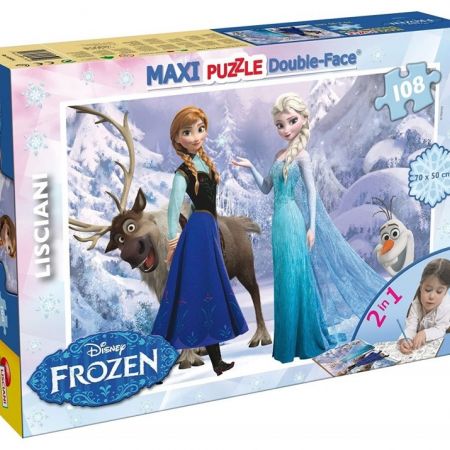 Lisciani Disney Puzzle DF MaxiPuzzle Frozen Double Face - 108 Pcs ...