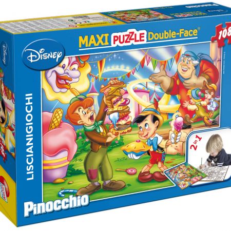 Lisciani Disney Puzzle DF MaxiPuzzle Pinocchio Double Face - 108 Pcs ...