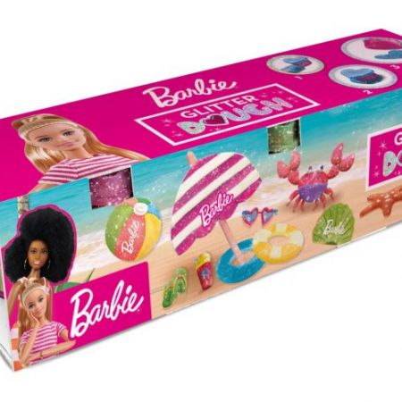 Lisciani Barbie Glitter Dough Kit - Summer - Makhsoom