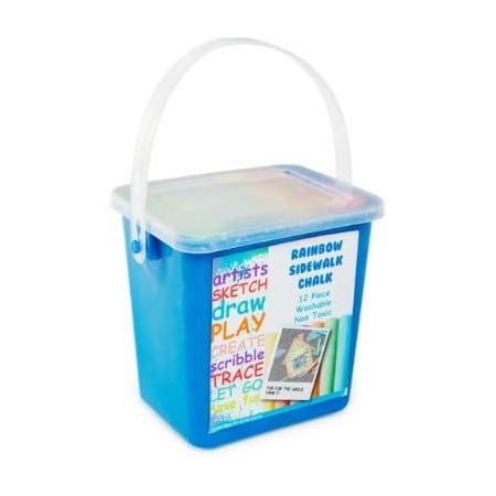 Set Of Rainbow Big Chalk Bucket 12 Pcs - Makhsoom