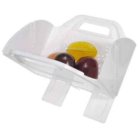 Full Size White Flat Fold Colander - Makhsoom
