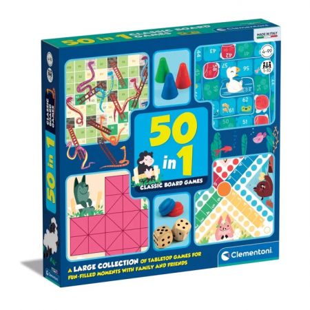 Clementoni 50 In 1 - Classic Board Games - English - Makhsoom