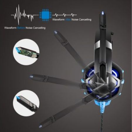 K2 Pro Gaming Headset - Blue - Makhsoom