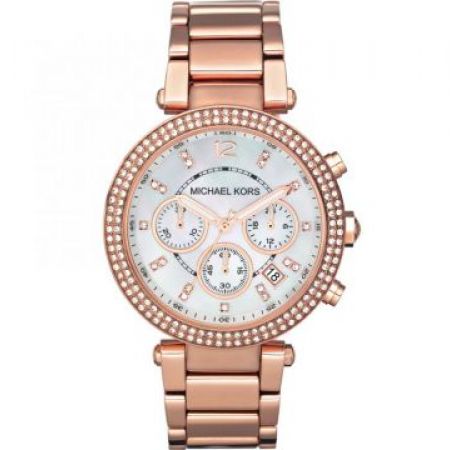 Micheal Kors MK 5491 Parker Chronograph Rose Gold-tone Stainless Steel ...
