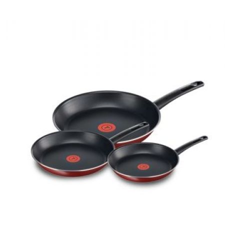 Tefal Simplicity Pan Set 3 Pcs Red 20 24 28 cm - Makhsoom