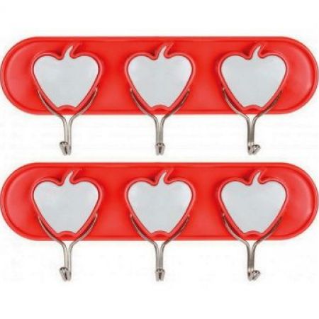 Bager Three Apple Hanger Two Plastic Pcs Red - Makhsoom