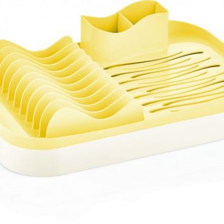 Bager Smart Dish Rack Plastic Yellow 30,5 x 48 x 12 cm - Makhsoom