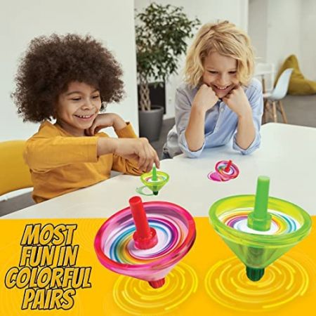 Set Of Tusch Marker Spinning Top Toy 3 Pcs - Blue/Green/Purple - Makhsoom