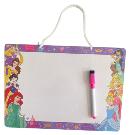 Double Side Disney Princesses White Writing Board With Games For Kids ...