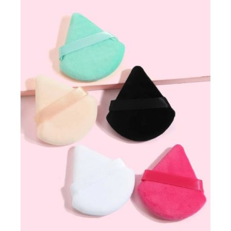 Fan Shaped Powder Puff Assorted 1 Pc - Makhsoom