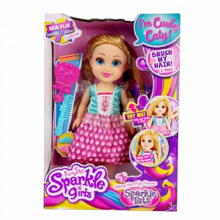 Funville Interactive Sparkle Girlz Talking Hair-Play Princess Blonde ...