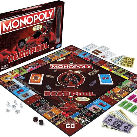 Hasbro Gaming Deadpool Monopoly Board Game 16+ Years - Makhsoom