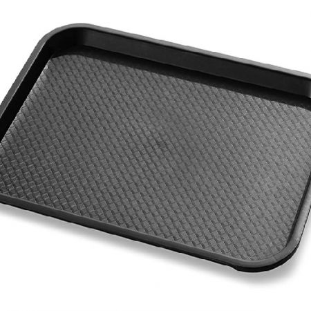 Hard Plastic Large Rectangular Tray Black 43 x 30 cm - Makhsoom