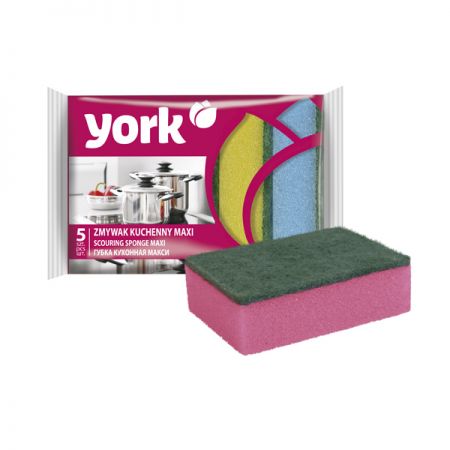 York Scouring Sponge Maxi Pack Of 5 Pcs - Makhsoom