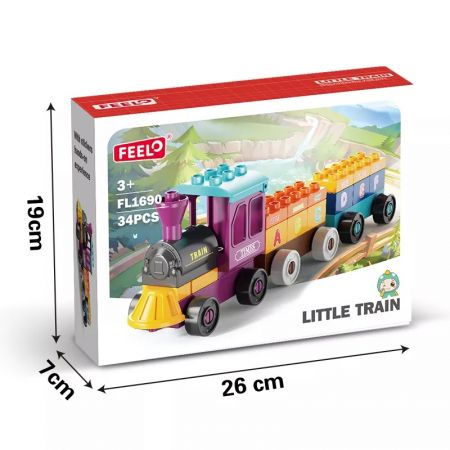 Feelo Little Train Building Blocks 34 Pcs - 3+ Years - Makhsoom