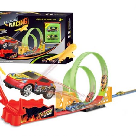 Tracke Racing 360 Degrees Rotation Loops Car Track 17 Pcs 3+ Years ...