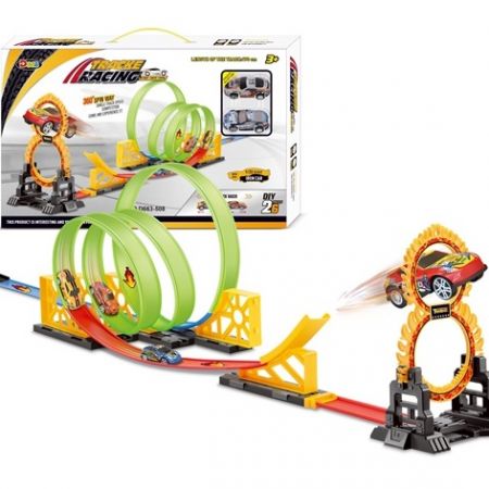 Tracke Racing 360 Degrees Rotation Loops Car Track 26 Pcs 3+ Years ...