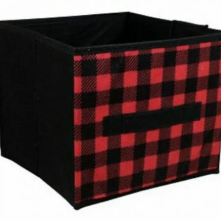 Essentials Collapsible Storage Container Cube Organizer Buffalo Plaid ...