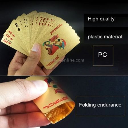 Set of Waterproof Luxury Gold Card Game & Magic Playing Card - 54 Pcs ...