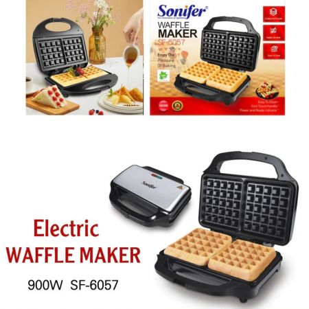 Sonifer Electric Waffle Maker Sf-6057 - 900W - Makhsoom