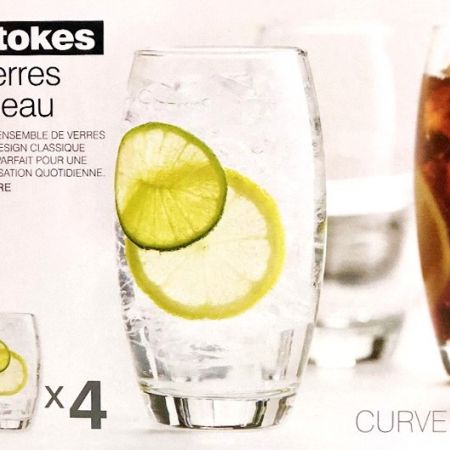 Stokes Set of Curve Hiball Glass - 4 Pcs - Makhsoom