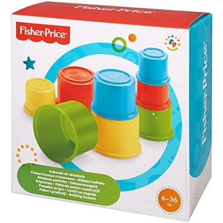 Fisher Price Building Beakers Nesting Cups 6+ Months - Makhsoom
