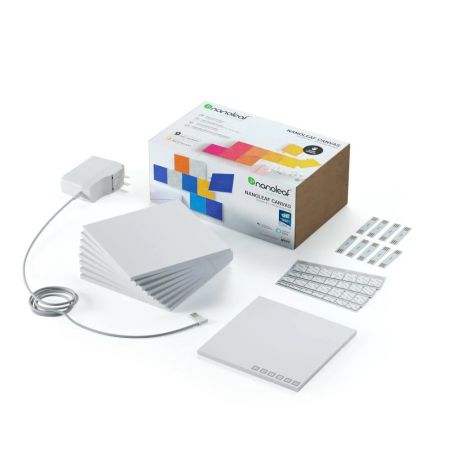 Nanoleaf Canvas Square White - 9 Pack - Eu/Uk - Makhsoom