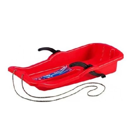 Plastic Snow Sled With Brakes & Pull Rope 90 x 40 x 18 cm - Blue - Makhsoom
