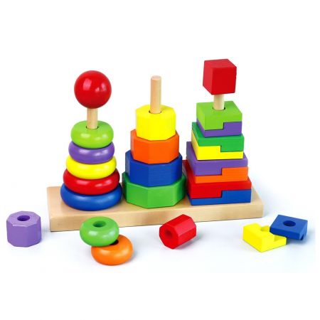 Wooden Geometric Stacker 1+ Years - Makhsoom