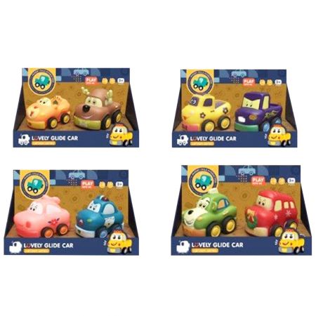 Mini Lovely Glide Car 2 Pcs 1+ Years - Orange Brown - Makhsoom