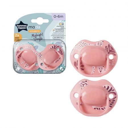 Tommee Tippee Set of Moda Soother 2 Pcs 0-6 Months - Blue and Yellow ...