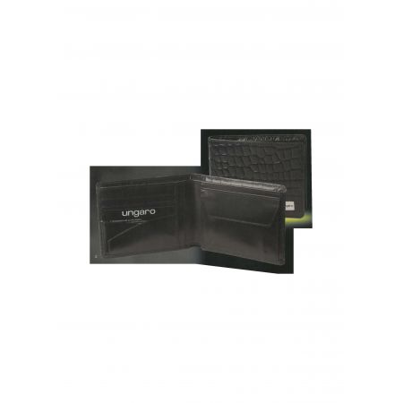 Ungaro Arezzo Black Leather Money Wallet For Him - 120 x 95 x 10 mm ...