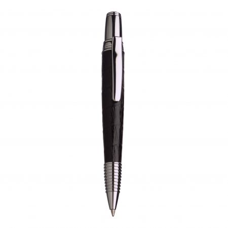 Ungaro Trevise Black Leather Ballpoint Pen - Makhsoom
