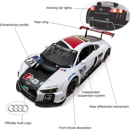 Rastar R/C 1:14 AUDI R8 LMS S23 White 6+ Years - Makhsoom