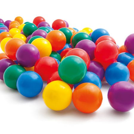 Intex Set of Fun Balls 100 Pcs 8cm 2+ Years - Makhsoom