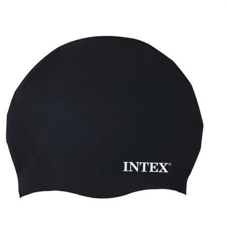 Intex Silicone Swim Caps 8+ Years - Black - Makhsoom