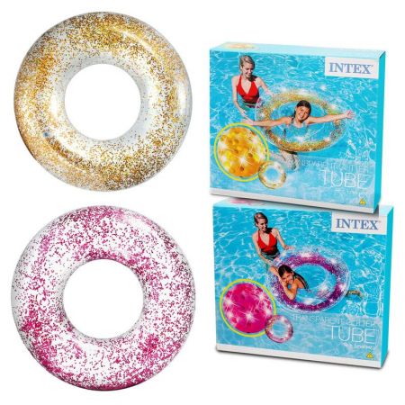 Intex Sparklling Transparent Glitter Tubes 9+ Years - Pink - Makhsoom