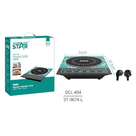 Winning Star ST-9674 Portable Induction Cooktop Cooker - 2200W - Makhsoom