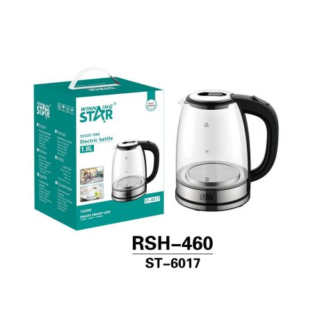 Winning Star ST-6017 Electric Kettle Visual 1.8L - 1500 W - Makhsoom