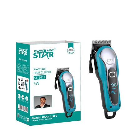 Winning Star ST-5612 Electric Cordless Lcd Hair Trimmer - 5W - Makhsoom