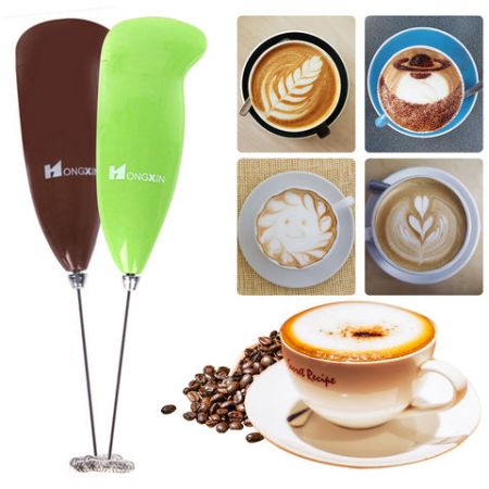 Coffee Hand Mixer Milk Frother - Brown - Makhsoom