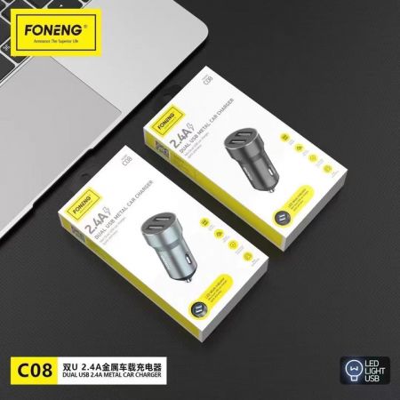 Foneng Model C08 & C07 Dual Usb Car Charger With Led Work Indicator ...