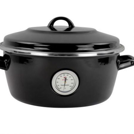 Vitrinor Pot With Thermometer 26 cm - Black - Makhsoom