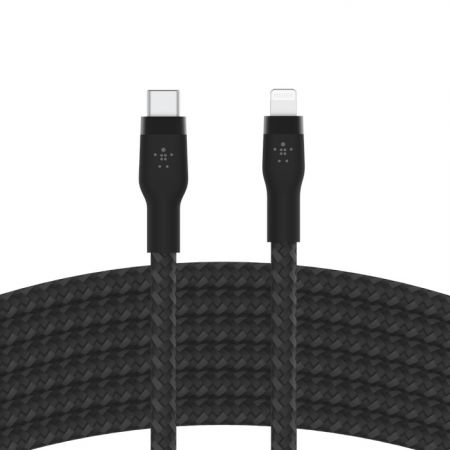 Belkin BoostCharge Pro Flex USB-C Cable with Lightning Connector - Black - Makhsoom