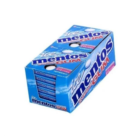 Mentos Pack Of Gum Ice Peppermint 12 Pcs 8 Drops Each - Makhsoom