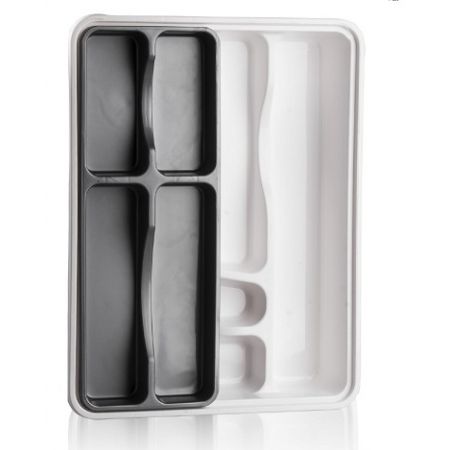 Rainbow Double Cutlery Tray - Silver - Makhsoom