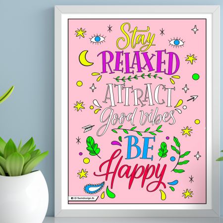 Samdesign Good Vibes Motivational Posters - 29.7x42 cm - Makhsoom